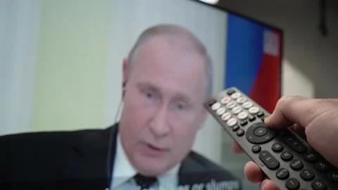 Watching Vladimir Putin Russia President... | Stock Video | Pond5