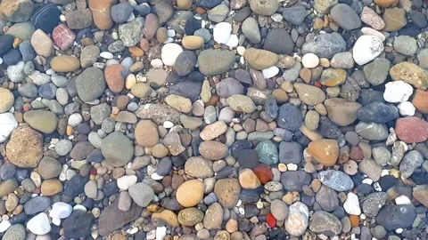 Water Background Shot, Pebble Beach with... | Stock Video | Pond5