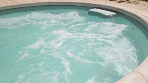 Water bubbles bursting on the jacuzzi se... | Stock Video | Pond5
