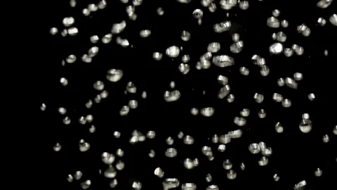 Water bubbles rising up on isolated blac... | Stock Video | Pond5