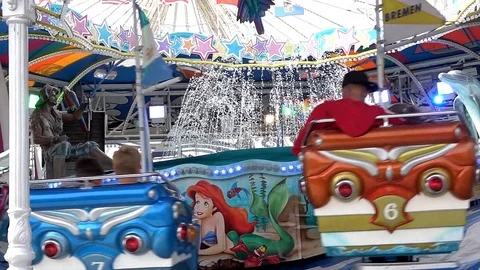 Carousel Water Fountain Stock Footage ~ Royalty Free Stock Videos | Pond5