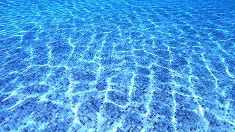 Water caustics in swimming pool in slow ... | Stock Video | Pond5