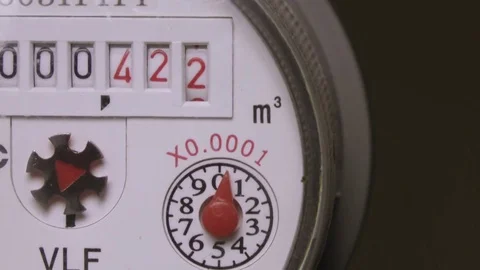 Water consumption metering device,Closeu... | Stock Video | Pond5