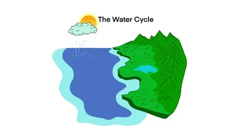The water cycle diagram, representation ... | Stock Video | Pond5