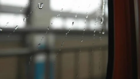 Water Dripping Down Window Stock Video Footage | Royalty Free Water ...