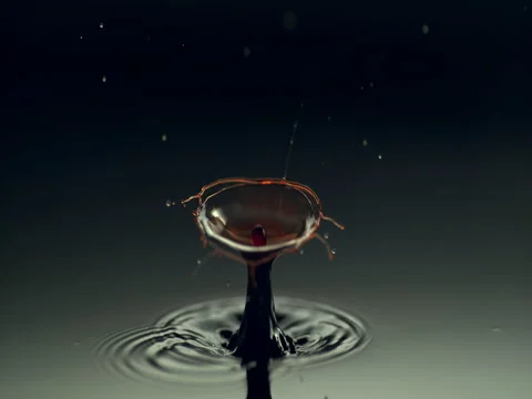 Water drop beautiful splash captured wit... | Stock Video | Pond5