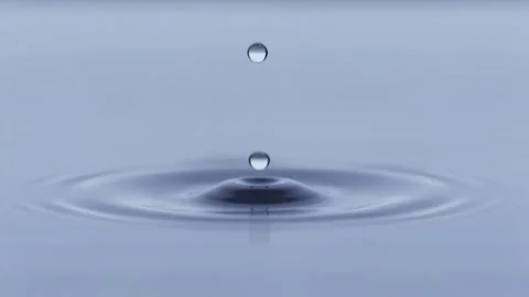 Water drop falling down in slow motion. | Stock Video | Pond5