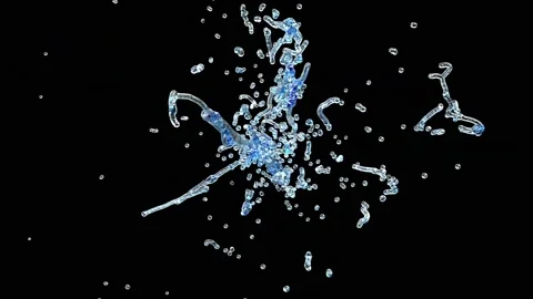 Water drop splash on black | Stock Video | Pond5