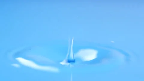 Water drop splash with ripple and round ... | Stock Video | Pond5