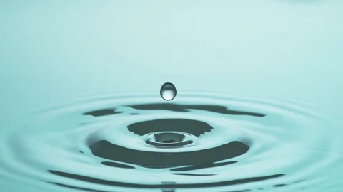 Water Drop Splash in Slow Motion | Stock Video | Pond5
