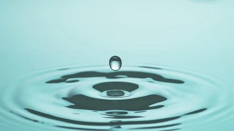Water Drop Splash in Slow Motion | Stock Video | Pond5