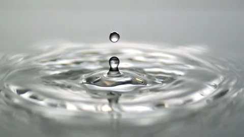 Water Drop Splash In Slow Motion | Stock Video | Pond5