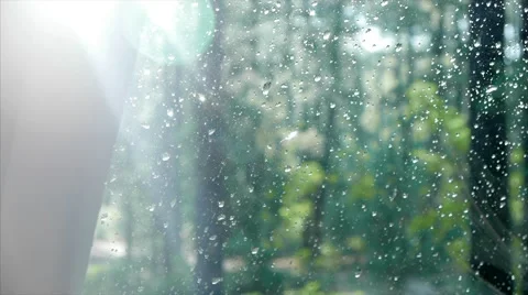 Water Dripping Down Window Stock Video Footage | Royalty Free Water ...