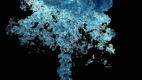 Water explosion rising up on black backg... | Stock Video | Pond5