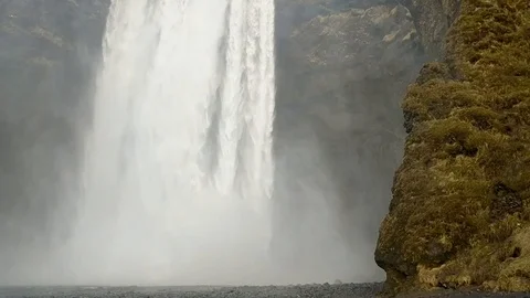 Water falling as water curtain wall at S... | Stock Video | Pond5