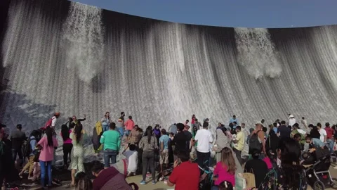 Water feature at Expo 2020 in Dubai, vis... | Stock Video | Pond5