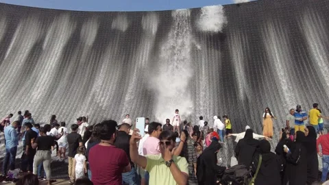Water feature at Expo 2020 in Dubai, vis... | Stock Video | Pond5