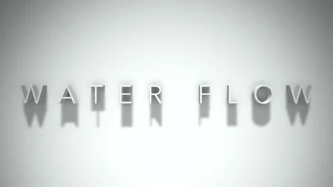 Water Flow 3D title animation with shado... | Stock Video | Pond5