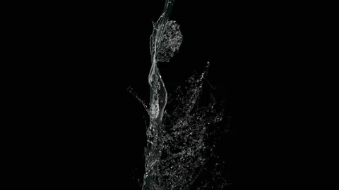 Water Flow Slow Motion from Top 4k isola... | Stock Video | Pond5