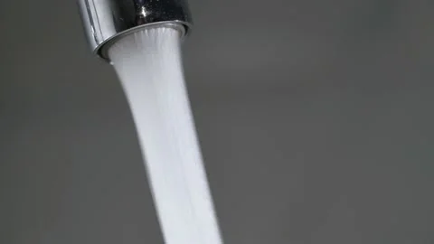 Water flow from the tap. Mixer in the ki... | Stock Video | Pond5