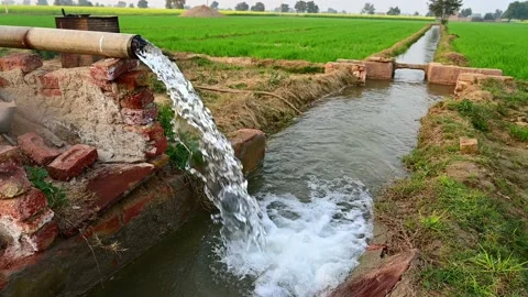 Water flow through big pump tube in whea... | Stock Video | Pond5