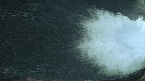 water flow, waterfall top view beautiful... | Stock Video | Pond5