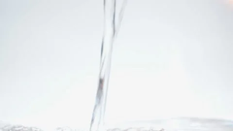 Water flow on a white background | Stock Video | Pond5