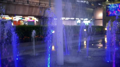 Shopping Center Mall Water Fountain Stock Footage ~ Royalty Free Stock ...