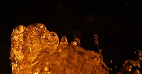 Water Fountain at Night view | Stock Video | Pond5