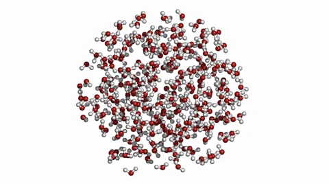 Water (H2O), molecular model of liquid w... | Stock Video | Pond5