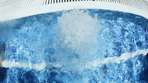 Water jet falling on the surface of spa ... | Stock Video | Pond5