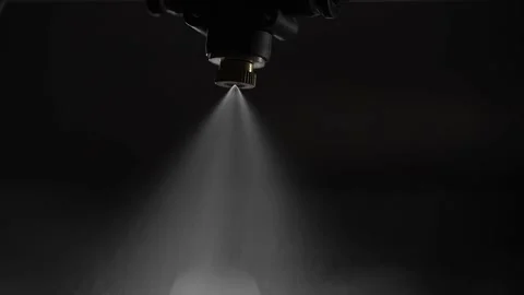 Water misting system make realistic Smok... | Stock Video | Pond5