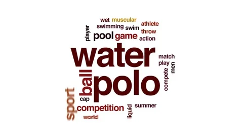 Water polo animated word cloud, text des... | Stock Video | Pond5