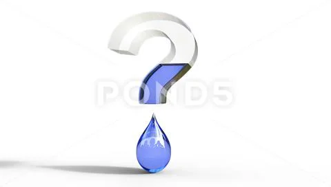 Water Question Mark 3D Illustration Illustration #75803436