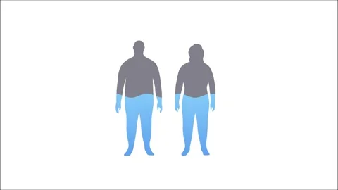 Water Rate In The Human Body Animation. | Stock Video | Pond5