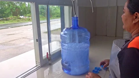 Water refilling providing safe fresh dri... | Stock Video | Pond5