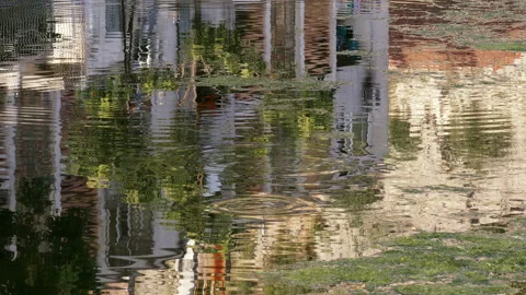 Water Reflection Ripples Building Backgr... | Stock Video | Pond5