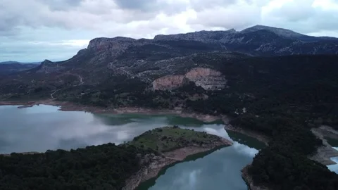 Water reservoir of Guadalhorce. Ardales.... | Stock Video | Pond5