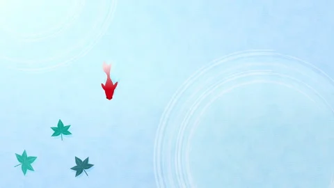Water ripples and swimming goldfish mid-... | Stock Video | Pond5