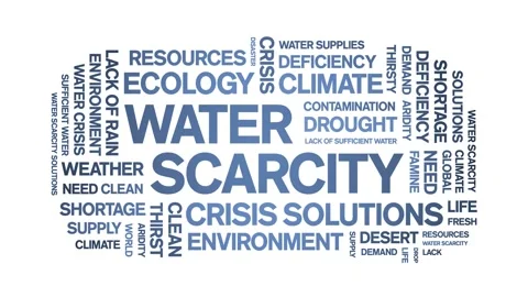 Water Scarcity animated word cloud,anima... | Stock Video | Pond5
