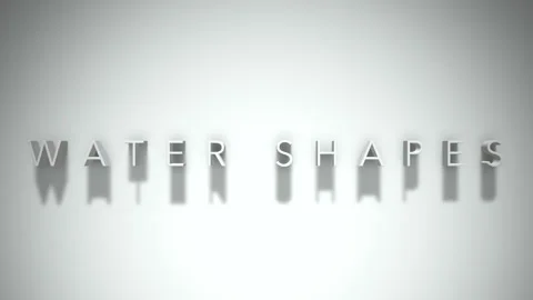 water shapes 3D title animation white te... | Stock Video | Pond5