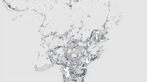 Water Splash Alpha Channel | Stock Video | Pond5