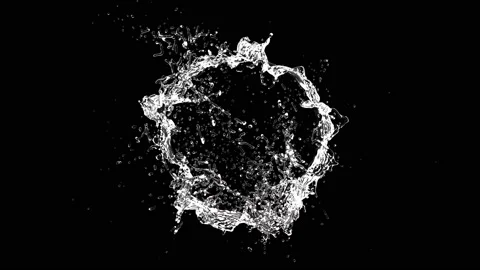 Water Splash with ALPHA channel | Stock Video | Pond5