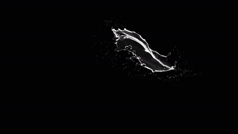 Water Splash with ALPHA channel | Stock Video | Pond5