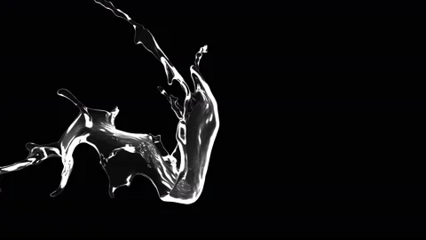 Water Splash with ALPHA channel | Stock Video | Pond5