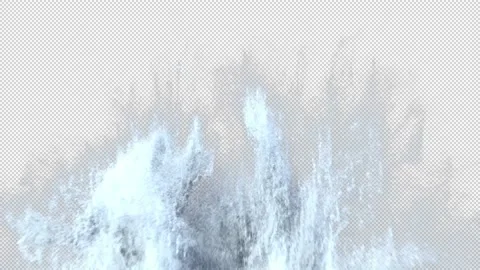 Water splash with Alpha | Stock Video | Pond5