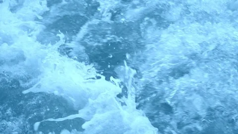 Water splash background. Blue stream. Sl... | Stock Video | Pond5