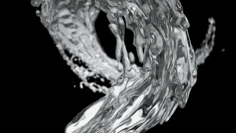 Water splash circle liquid looping on bl... | Stock Video | Pond5