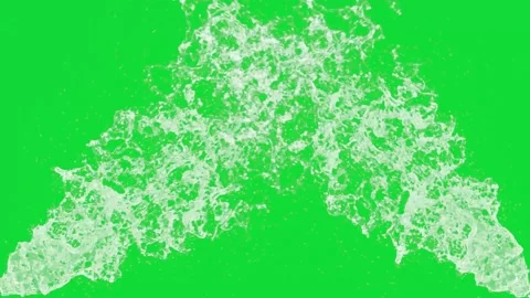 Water splash explosion on green screen. | Stock Video | Pond5
