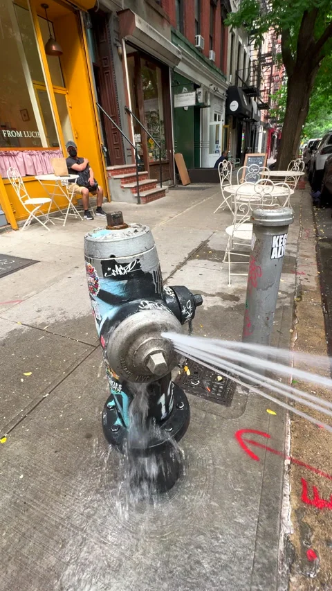 Water splash from Fire Hydrant in front ... | Stock Video | Pond5